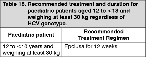 Epclusa Dosage/Direction for Use | MIMS Hong Kong
