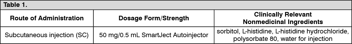 Simponi Description | MIMS Hong Kong