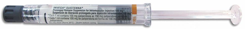 Image of Invega Sustenna PR susp for inj (pre-filled syringe) 100 mg ...