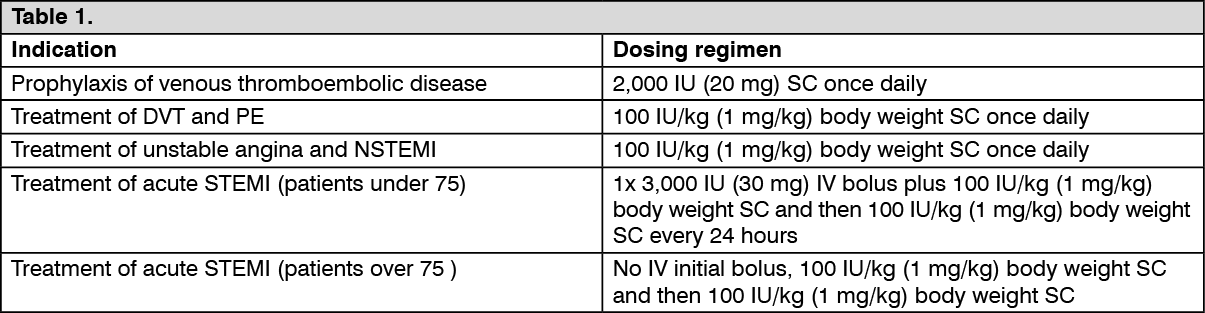 Enoxar Dosage/Direction for Use | MIMS Philippines