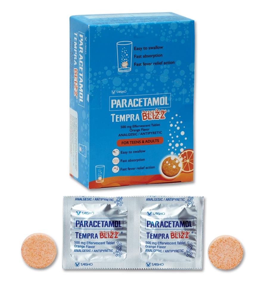 Image of Tempra Blizz effervescent tab 500 mg | MIMS Philippines
