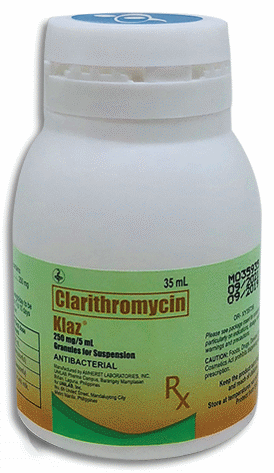 Klaz 250/Klaz Suspension Dosage & Drug Information | MIMS Philippines