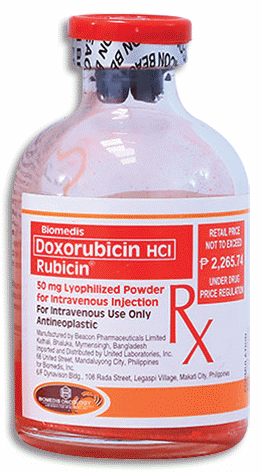 Image of Rubicin inj (lyo) for soln 50 mg | MIMS Philippines