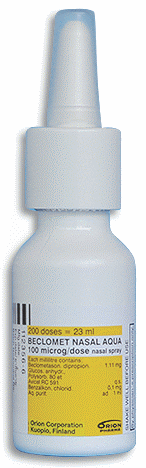 Image of Beclomet Nasal Aqua nasal spray 100 mcg/spray | MIMS Thailand