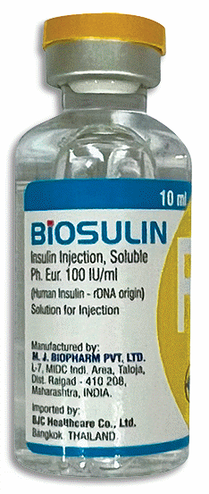 Image of biosulin r inj 100 iu-ml | MIMS Thailand