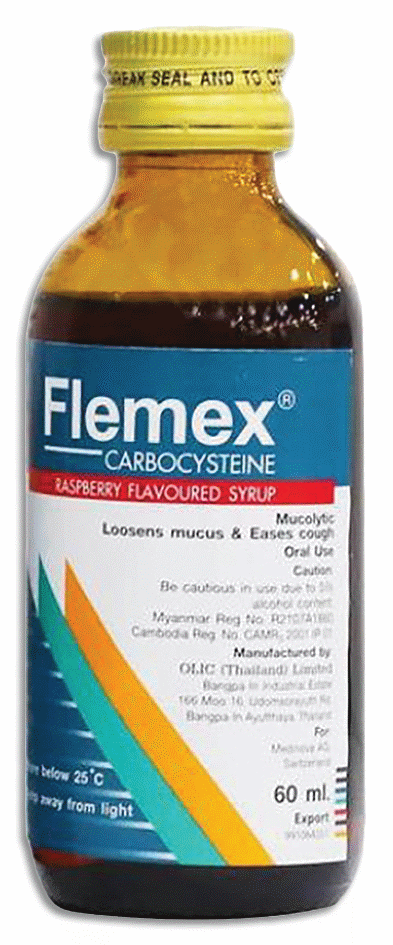 Image of Flemex syr 250 mg/5 mL | MIMS Thailand