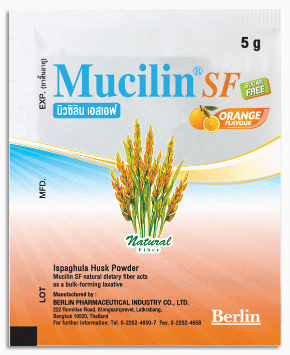 Image of Mucilin SF powd for oral susp 5 g | MIMS Thailand