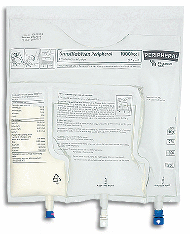 SmofKabiven/SmofKabiven Peripheral Dosage & Drug Information | MIMS ...