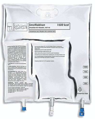 SmofKabiven/SmofKabiven Peripheral Dosage & Drug Information | MIMS ...