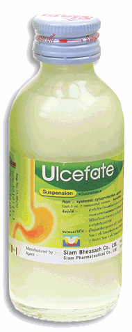 Ulcefate/Ulcefate Chewable Tablet Dosage & Drug Information | MIMS Thailand